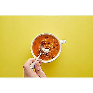 Knork Original Bouillon Stainless Steel Soup, Specialty Spoons, (Pack of 6)