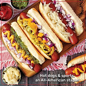 Nostalgia, Game Day Hot Dog Steamer and Bun Warmer, Fits 20 Dogs and 8 Buns, Steams Pot Stickers, Veggies, Potatoes, and Other Appetizers or Toppings