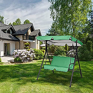 Patio Swing Canopy Replacement Top Cover, Premium Waterproof Porch Swing Cover with Canopy, Outdoor Garden Swing Top Dustproof Cover for Courtyard Sun Shade, Top Cover Only (56x47x7)