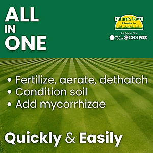 5-in-1 Natural Liquid Lawn Fertilizer Aerator Dethatcher Humic Acid Kelp Mycorrhizae – Lawn Force 5 – Nature’s Lawn & Garden - 1 Gal