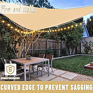 LOVE STORY 12' x 12' x 12' Triangle Sand Sun Shade Sail Canopy UV Block Awning for Outdoor Patio Garden Backyard （We Make Custom Size