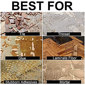 Firecore 4-inch Wide Air Chisel Bit, 0.401 Inch Shank Tile & Thinset Scaling Chisel Thinset Scraper Wall and Floor Scraper Tile Remover Work with Air Chisel Hammer (4" X 7.5")