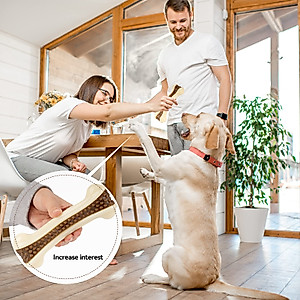 Geeyteek Dog Toys for Aggressive Chewers, 2 Pack Nylon Durable Dog Bones with Real Beef Flavor for Large/Medium/Small Breeds Pet Chew Toys