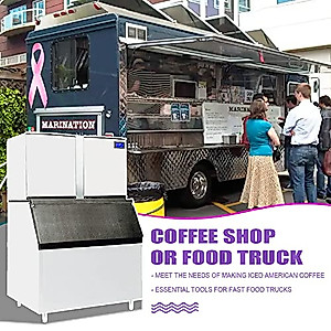 HPDAVV Commercial Ice Maker 2000lbs/24H 220V 1003lbs Ice Storage Capacity Automatic Cleaning Ice Machine Professional Refrigeration Equipment