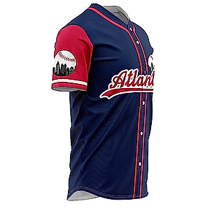 Ouwonkin Men's #99 Baseball Jersey, Women's Baseball Shirts, 90S Hip Hop Short Sleeve Jerseys for Party, Red Blue XL
