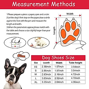 TOOPONE pet Dog Shoes high top Waterproof Anti-Slip wear-Resistant Sturdy, Non-Slip Sole Winter Dog Big Cotton Boots,(Red) (S)