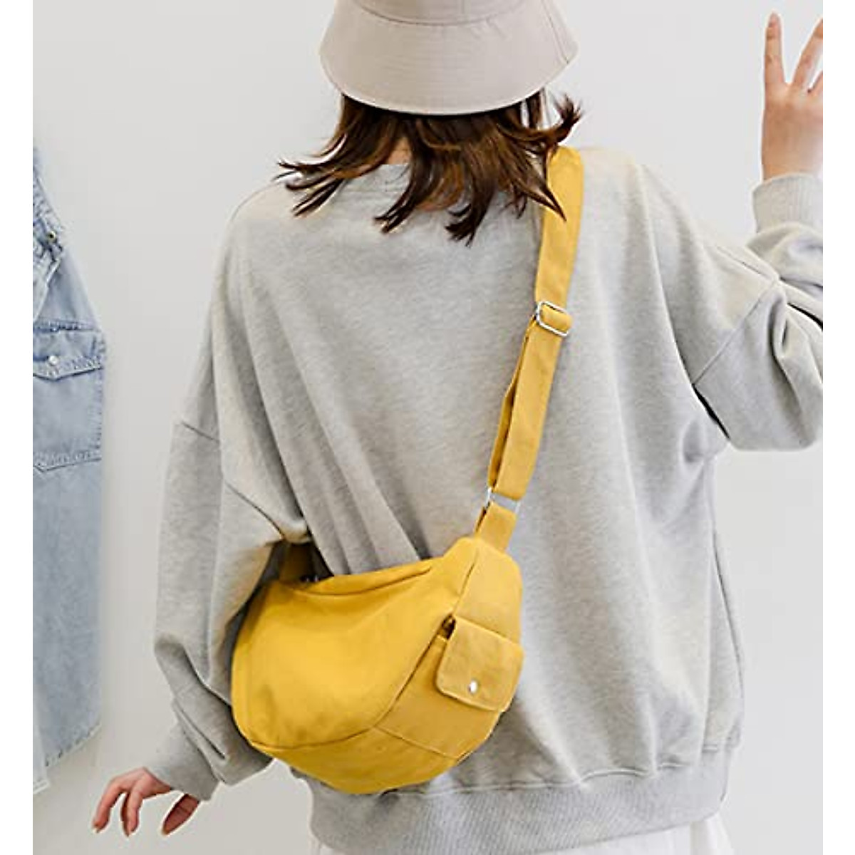 Women Canvas Tote Bags Crossbody Handbag Hobo Purse Top Handle Zipper Bag Office Travel Shopping