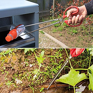 Super Leader Fireplace Tongs Heavy-Duty Log Tweezers Indoor Firewood Tongs Claw Grabber for Wood Stove Outdoor Long Logs Tweezers for Fire Pit Campfire Fire Place Tools Accessories