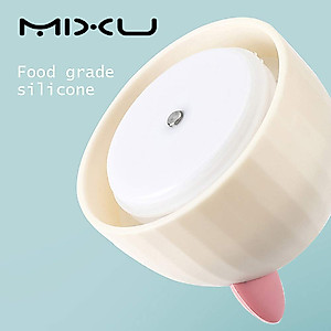 MIXU Catto Cat Shape Smart Thermos Bottle with Temperature Display, 304 Stainless Steel Food Grade Insulation Vacuum Flask, Leak-proof Anti Slip 10-Ounce Portable for Children, Girls, School, Red