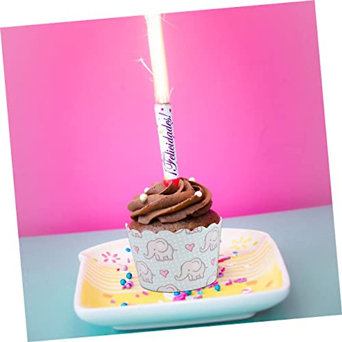 UPKOCH Paper Elephant Baking Holder for Dot Polka Pattern Small -friendly -friendly Liners Wrappers Shop Containers Dessert Home and Cuake Cups Accessory Colorful Paper Party Gift Wrapping 100pcs