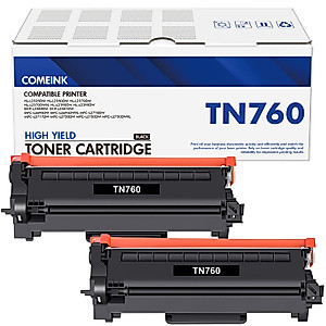 TN760 TN-760 TN730 Toner Cartridge: 2 Pack High Yield Black Compatible TN 760 TN-730 Toner Cartridge for MFC-L2710DW HL-L2395DW DCP-L2550DW HL-L2350DW MFC-L2750DW HL-L2395DW Printer