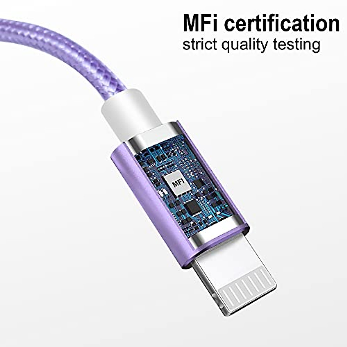 iPhone Charger Cord,[Apple MFi Certified] 4pack iPhone Charger Purple Apple Chargers for iPhone iPhone Charging Cord Nylon Braided Compatible with iPhone 13 Pro/13/12/11 Pro/11/XS MAX/XR/8/7/6s