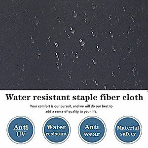 VIXLON Outdoor Patio Cushions Replacement Covers for Wicker Rattan Patio Furniture Conversation Set Outdoor Cushion Covers with Zipper Fit (Black+White Edge (Only Cover), 14 Piece Sets)