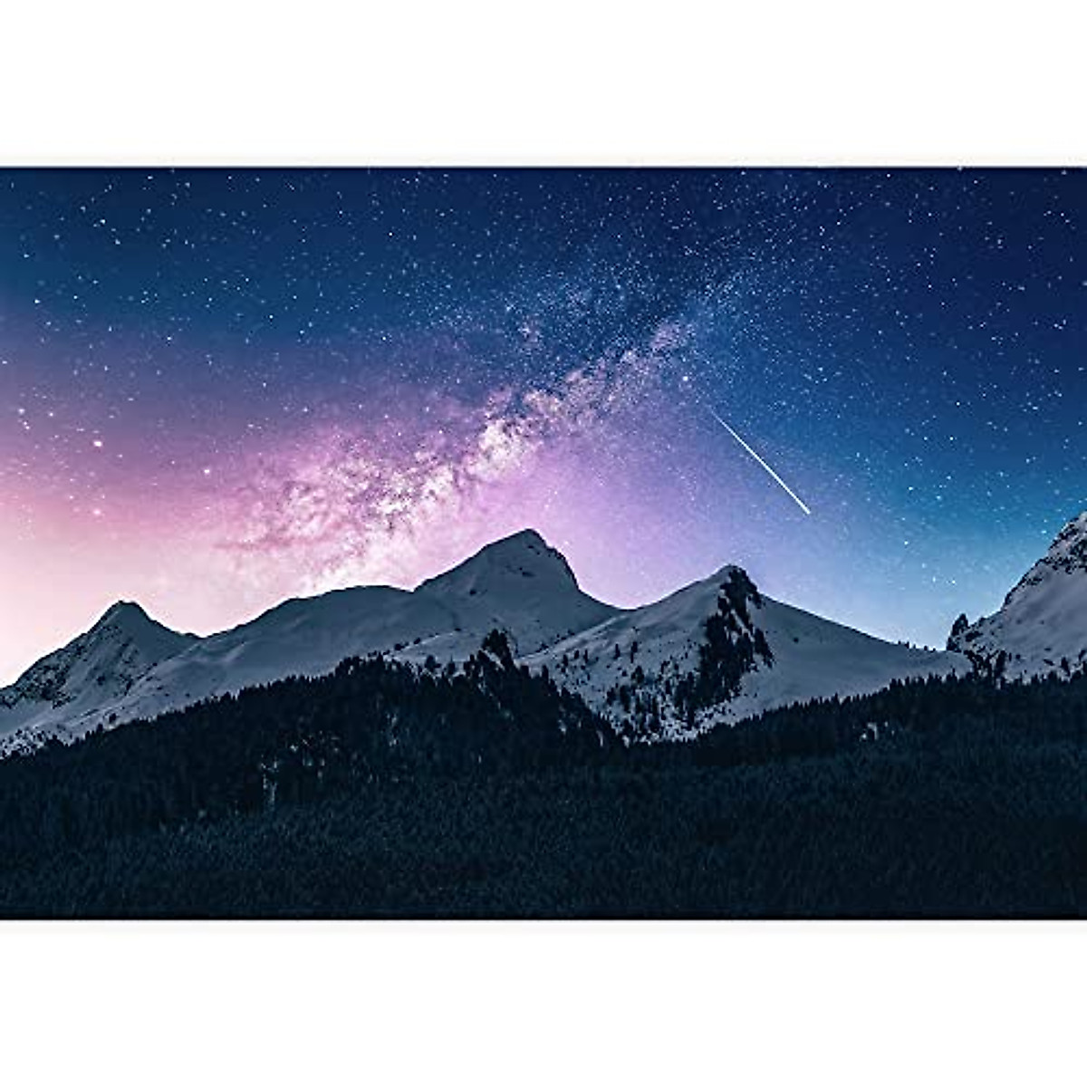 Star Meteor 3D Wall Murals, Distant Mountains Wallpaper, 3D Decal Removable Peel and Stick Self-Adhesive Environmental Protection for Home Office Renovation Decor 118''Wx83''L-PVC