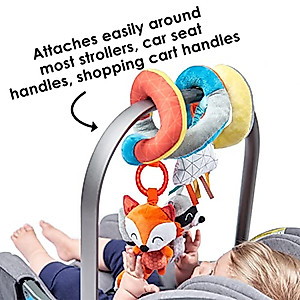 Diono Activity Spiral Baby Toy, Bright Plush Activity Spiral with Interactive Hanging Toys, Perfect for Strollers, Car Seat Bar