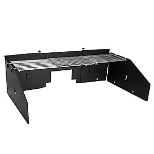 PHYESUVIN Universal Wind Screen/Guard and Griddle Warming Rack Set Fit for Griddle from 22" to 28" Without Hood, Griddle Accessories for Blackstone 22", 28" Griddle and Other Griddle with Rear Grease