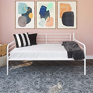 DHP Metal Daybed Frame, Twin Size Furniture, White