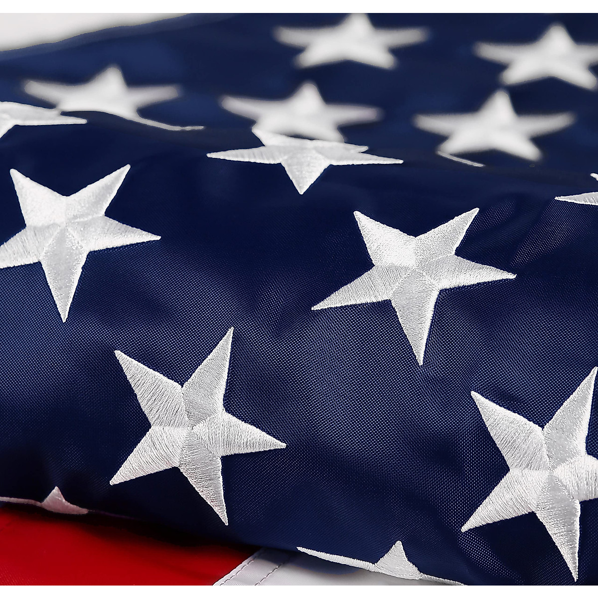 American Flag 3x5 ft Pole Sleeve Style: Longest Lasting US Sleeved Flag Made from Nylon, Embroidered Stars, Sewn Stripes, UV Protection Perfect for Outdoors! USA Flag