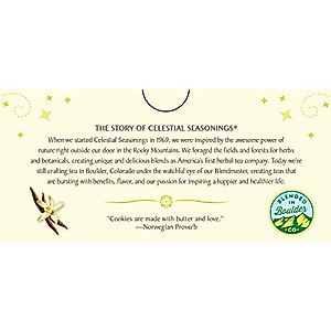 Celestial Seasonings Herbal Tea, Sugar Cookie Sleigh Ride, 18 Count (Pack of 6)