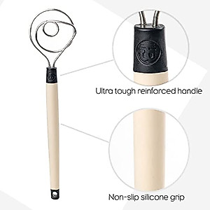Brod & Taylor Dough Whisk - Heavy Duty Dishwasher-Safe Mixing Tool