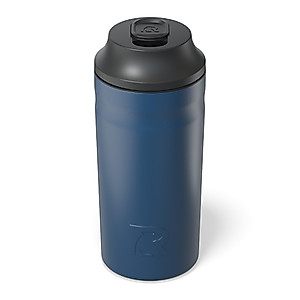 RTIC Can Chiller with Slider Lid, Fits Various Sizes Including 12oz, 16oz, & Slim Cans, Double Wall Vacuum Insulated, Stainless Steel, Sweat Proof, Navy