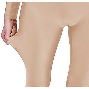 Mvefward Womens Scoop Neck Unisex One Piece Unitard Footless Full Body Leotard for Adult White xxl