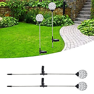 Solar Garden Lights, Ground Plug IP65 Waterproof 78cm/30.71in Height Automatic Lighting Romantic Outdoor Decorative Lights for Homes Porches Fences Terraces