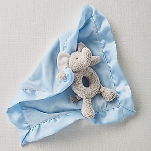 Mud Pie Ring Rattle and Lovey Set (Grey Elephant)