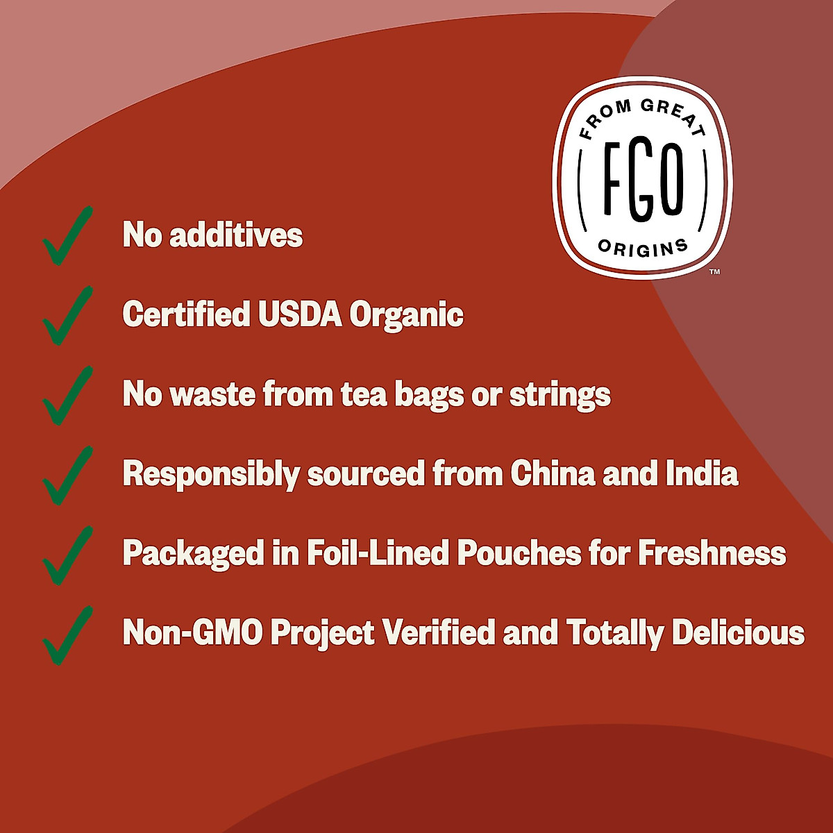 FGO Organic English Breakfast Black Tea, Loose Leaf, 16 Ounce Bulk Resealable Bag, Packaging May Vary (Pack of 1)