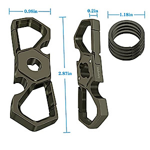 Idakekiy Key Chain Heavy Duty Car Keychain Clip Dual Bottle Opener with 4 Key Rings for Men or Women