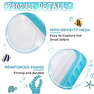 Professional Pool Leaf Skimmer, Pool Leaf Cleaner Net & Heavy Duty Reinforced Swimming Pool Rake Net,Fine Mesh Net, for Outdoor & Indoor Swimming Pools,Hot Tub, Fish Ponds and Spas(Blue)