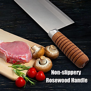 SELECT MASTER Chinese Chef Knife, Big Vegetable Cleaver, Chinese Cleaver Knife and High Carbon Steel with Non-slip Ergonomic Handle for Home and Restaurant