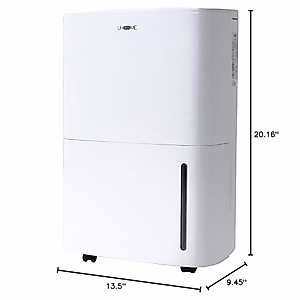 Uhome 120 Pints Dehumidifier with Drain Hose - 6000 Sq. Ft Quiet Dehumidifier for Home, Basements, Storages and Large Rooms with 5L Water Tank