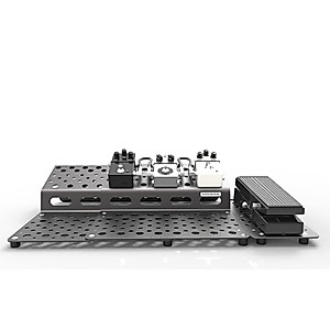Holeyboard 123 Complete Pedalboard | Expandable from 13-30” to Solve Your Space Problems | Fits 3-12 pedals easily | 2-Levels For Easy Access to the Back Row