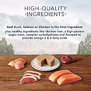 Blue Buffalo Wilderness High Protein, Natural Adult Pate Wet Cat Food Variety Pack, Chicken, Salmon, Duck 3-oz Cans (12 Count- 4 of Each Flavor)