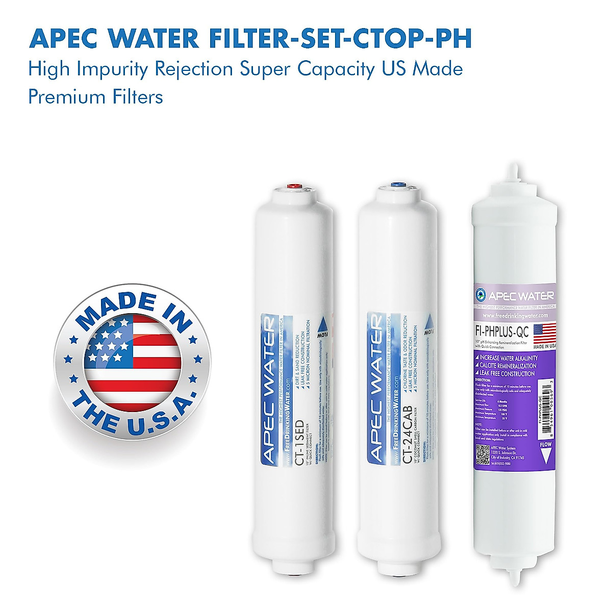 APEC Water Systems FILTER-SET-CTOP-PH Water Filter Replacement