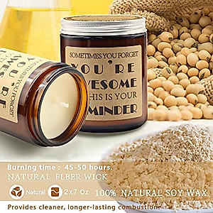 Aromaflare Lavender Scented Candles Gifts for Women Jar Aromatherapy Candle Encouragement Relaxing Gift for Mothers Day, Birthday, Graduation, Anniversary