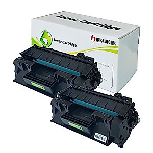 INK4WORK Compatible Toner Cartridge Replacement for HP CE505A (05A) use with Laserjet P2035 P2035n P2055d P2055dn P2055X (Black, 2-Pack)