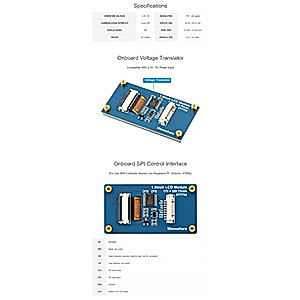 1.9inch LCD Display Module, IPS Screen, Embedded ST7789V2 Driver Chip, Using SPI Interface,170×32,262K Colors