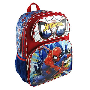 Marvel - Spider-Man Deluxe 16 Inch Large Backpack and Lunch Box Set - Perfect Swing