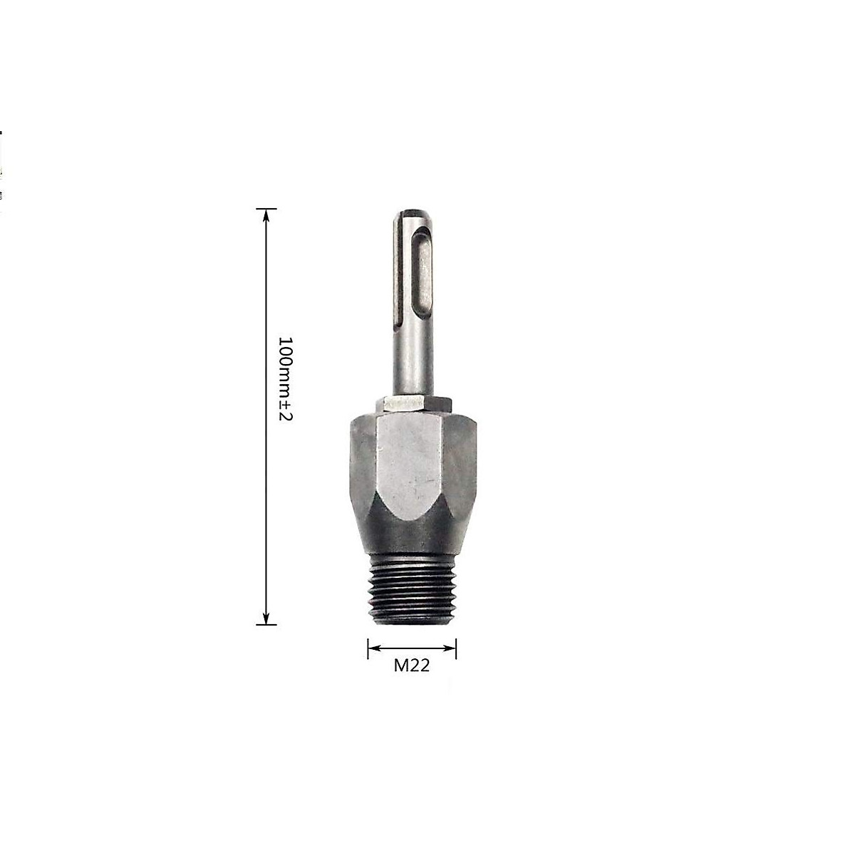 Dtacke SDS-Plus Arbor Adapter Hammer Diamond Core Drill Bits Connecting Hammer Drill Bit Accessories (Round Shank)