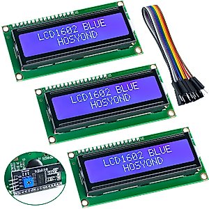 Hosyond 3pcs I2C IIC 1602 LCD Display Module 16x02 LCD Screen Module for Arduino Raspberry Pi