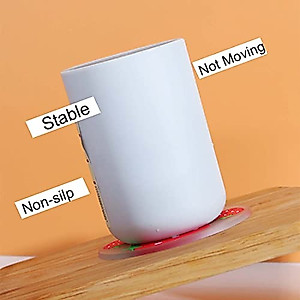 ELANE 11 Pcs Silicone Drink Coasters for Tabletop Protection Silicone Coasters for Drinks Cute Coasters for Desk,Funny Drink Coasters (Clear)