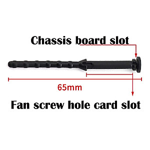 MEETOOT 16PCS Black Rubber PC CPU/Case Fan Mounting Screws Vibration Reducing Anti Noise Screws Fan Rivet XDX-7145