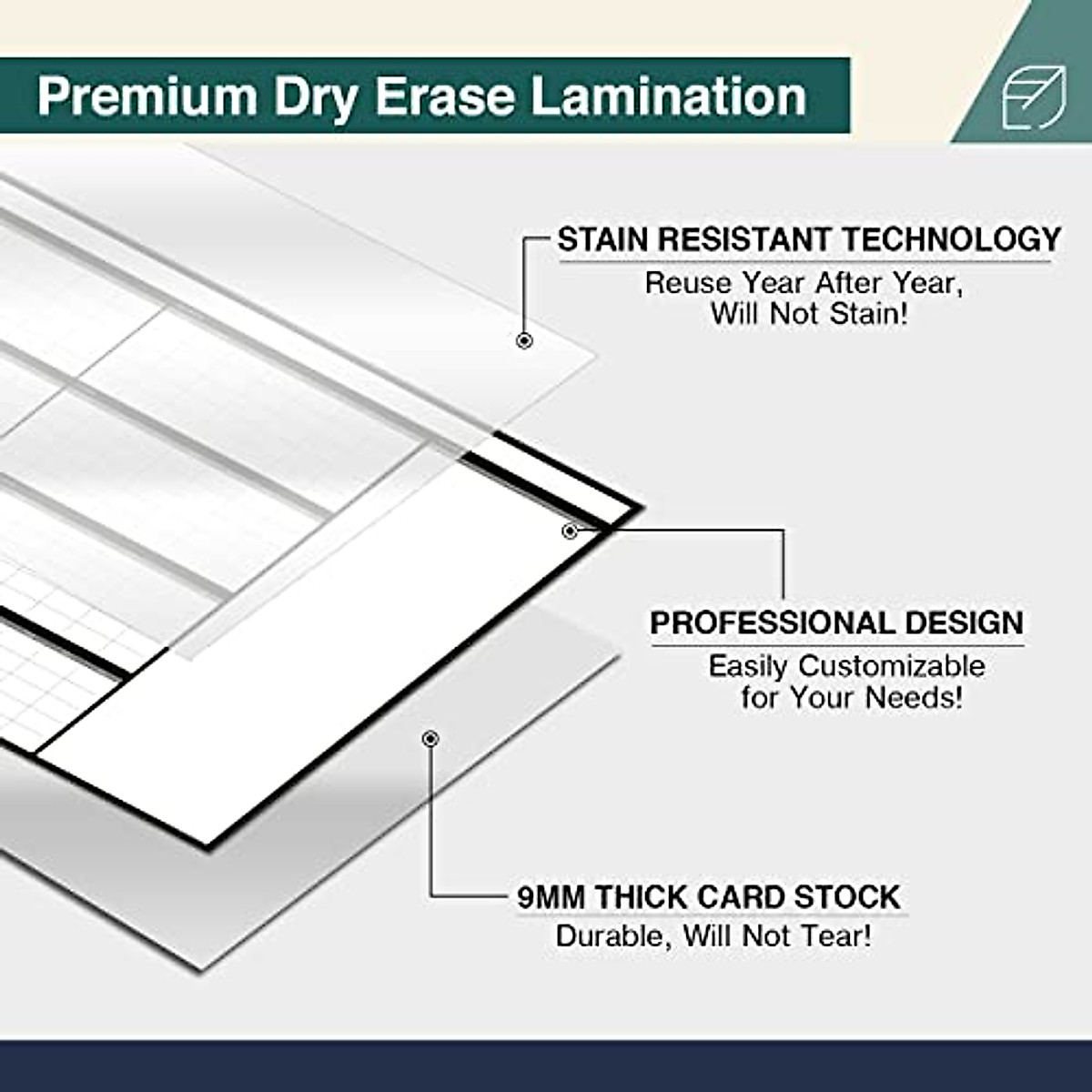Large Dry Erase Wall Calendar - 38" x 68" - Undated Blank 2023 Reusable Yearly Calendar - Giant Whiteboard Year Poster - Jumbo Laminated 12 Month Office Calendar (Lushleaf Designs)