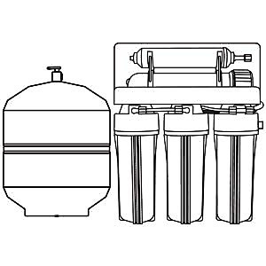 Geekpure 10 Inch Reverse Osmosis Water Filter Housing for RO Filtration System-1/4" Port-Fit for 2.5"x10" Filters (1)