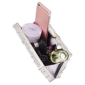 Tanpell Women Evening Bags Sparkling Handbag Metal Hollow Designer Wedding Party Clutch Purse Silver