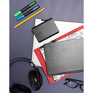 Toshiba Canvio Basics 2TB Portable External Hard Drive USB 3.0, Black - HDTB520XK3AA