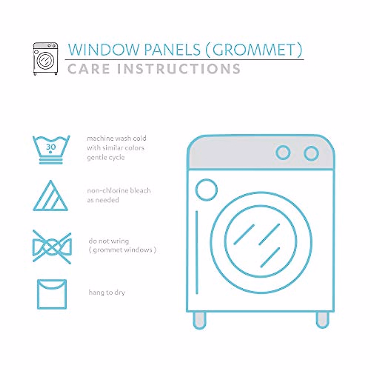 Lush Decor, Yellow and Blue Farmhouse Bird and Flower Insulated Grommet Blackout Window Curtain Panel Pair, 95'' x 38', 95 in x 38