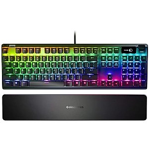 SteelSeries Apex 7 Mechanical Gaming Keyboard, OLED Smart Display, Red Switches - Turkish QWERTY Layout PC